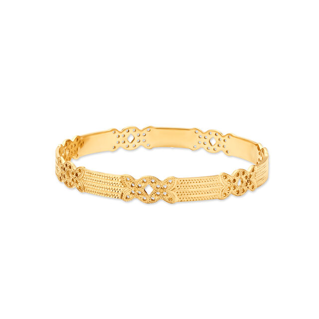 Buy Gleaming Floral Gold Bangle at Best Price | Tanishq US