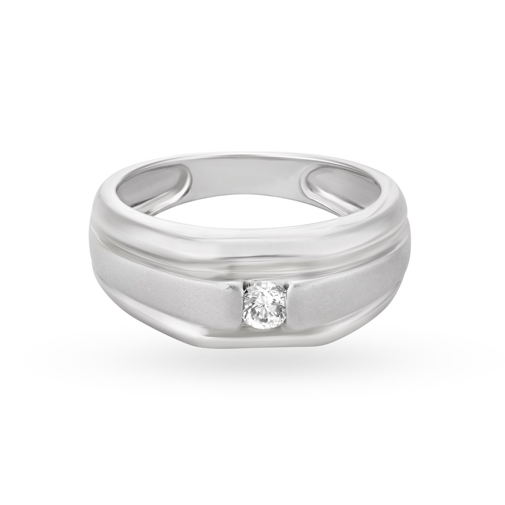 Buy Minimalist 950 Karat Platinum And White Gold And Diamond Floral ...
