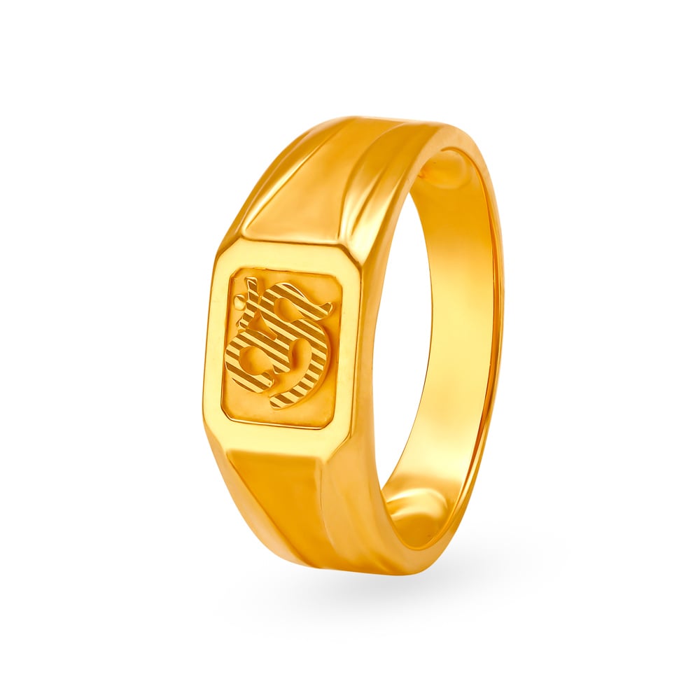 Buy Suave 22 Karat Gold Om Ring at Best Price | Tanishq US