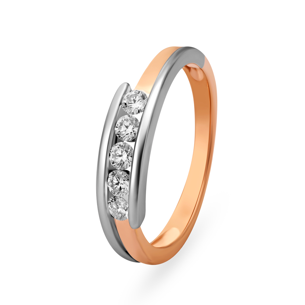 Buy Sleek Dot Pattern Diamond Ring at Best Price | Tanishq US
