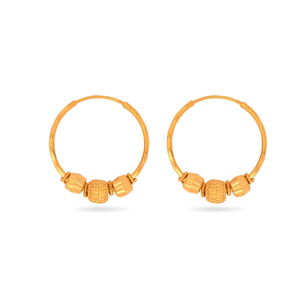 Buy Gold Halo Hoops at Best Price | Tanishq US
