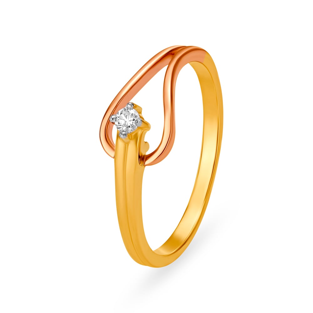 Buy Sleek Gold and Diamond Finger Ring at Best Price | Tanishq US