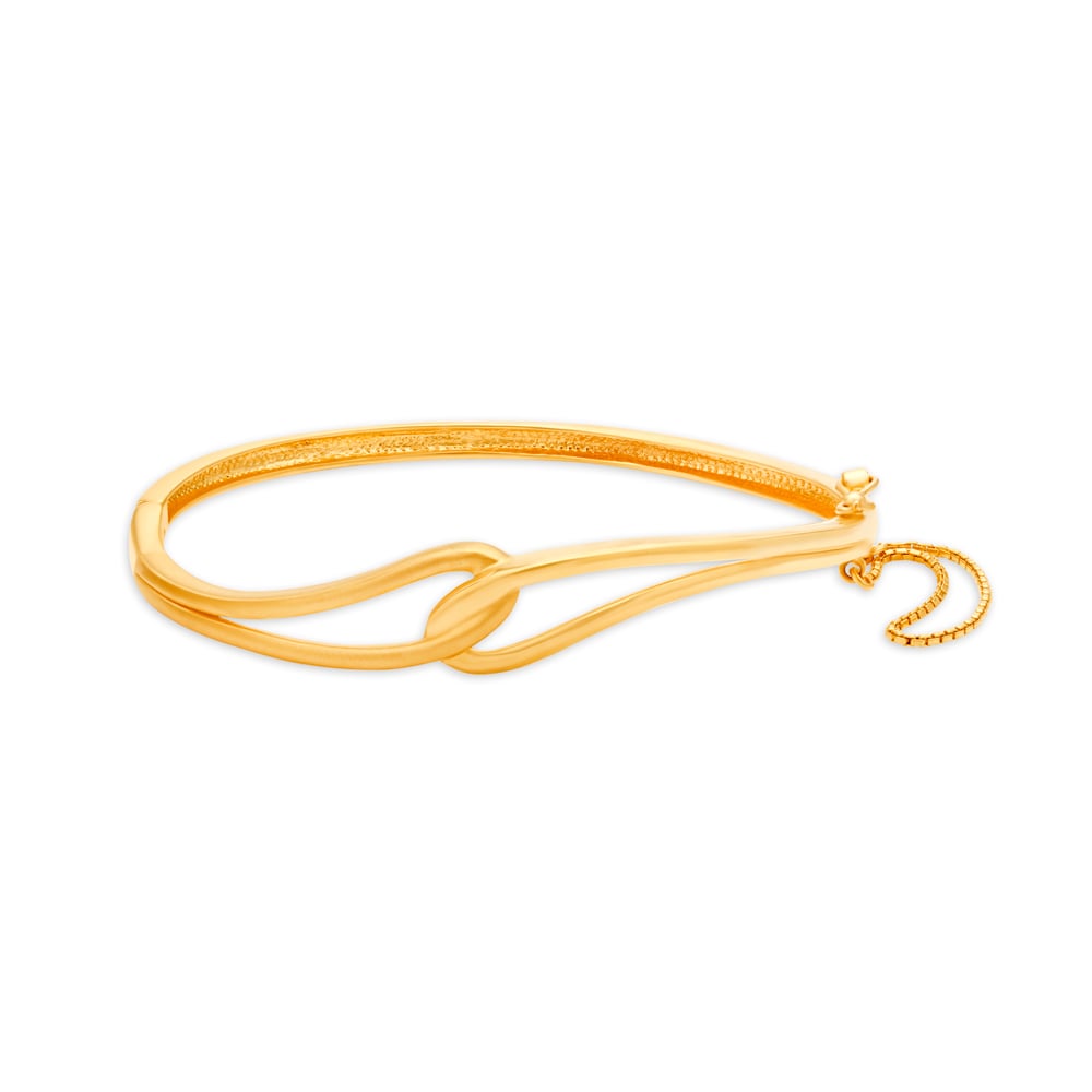 Buy Whimsical Yellow Gold Twined Loop Bangle at Best Price | Tanishq US