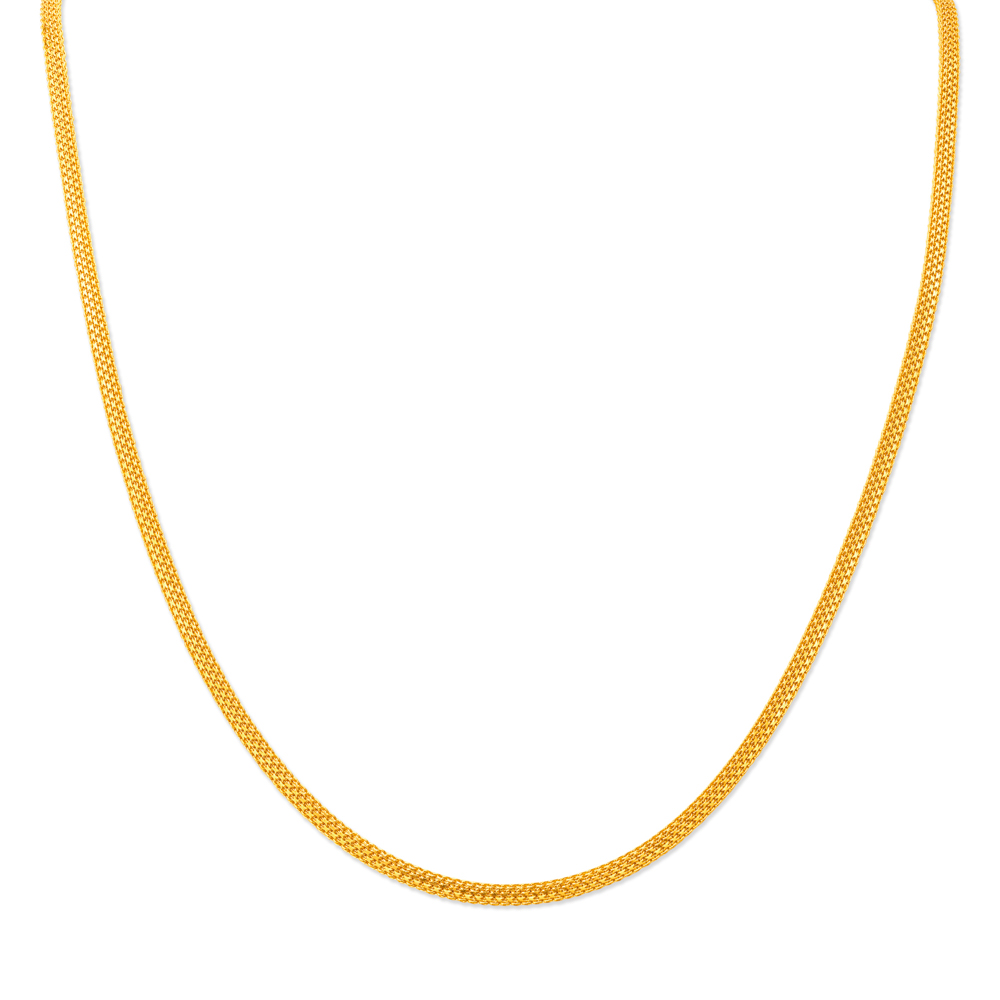 Buy Subtle Flat Cable Gold Chain for Men at Best Price | Tanishq US
