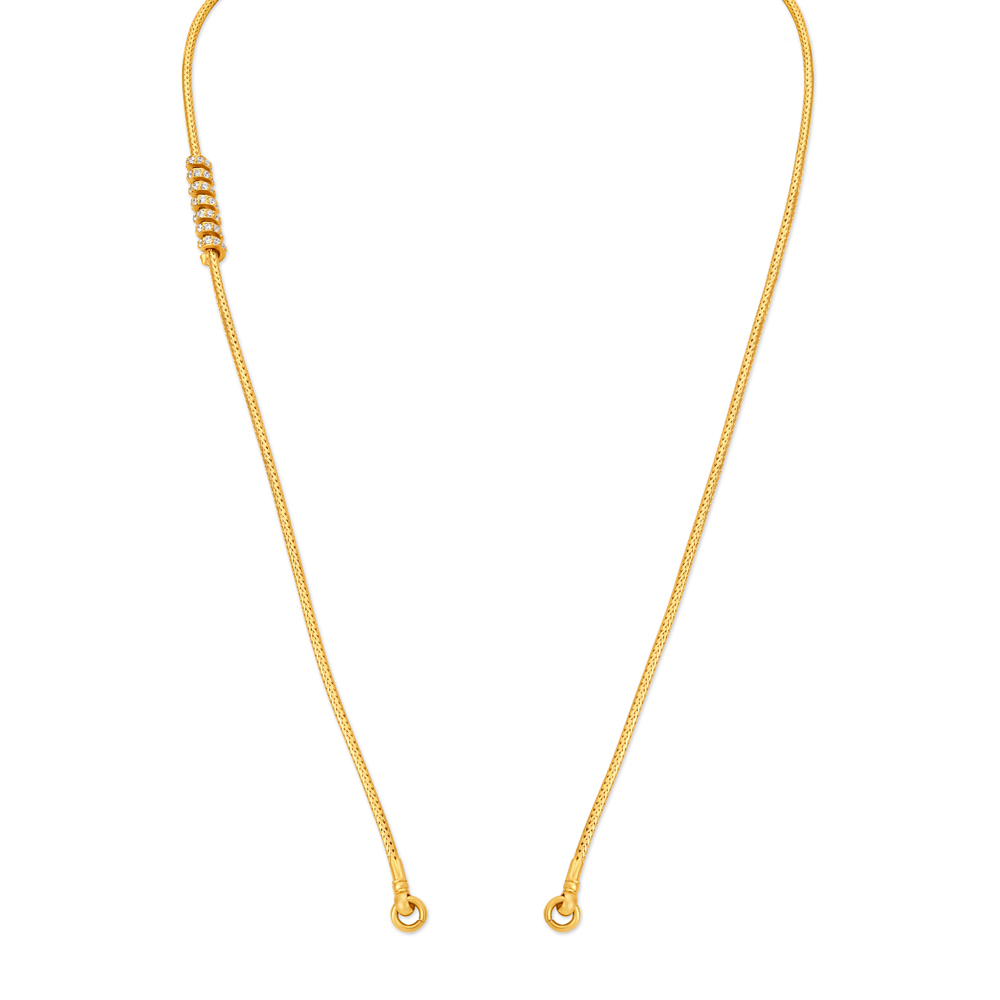 Buy Stone Studded Enamel Gold Chain at Best Price | Tanishq US