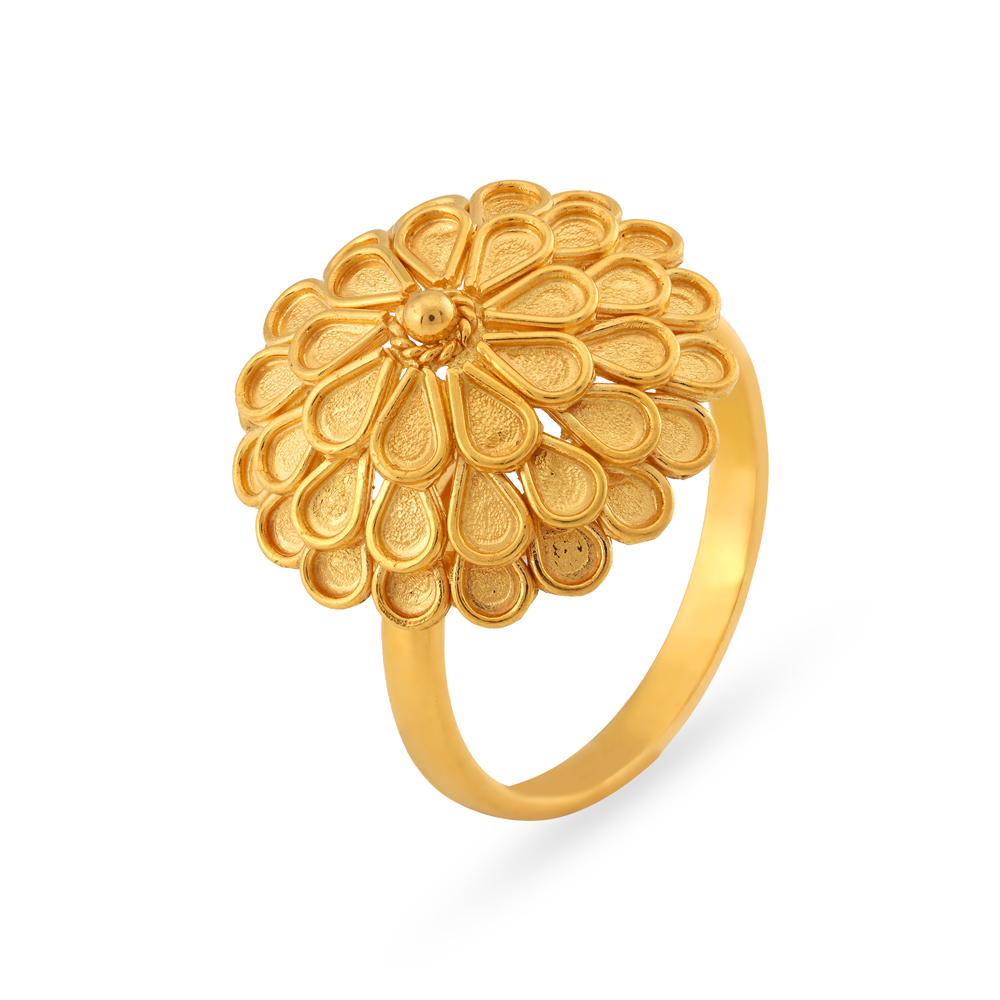 Buy Floral Layered Gold Finger Ring at Best Price | Tanishq US