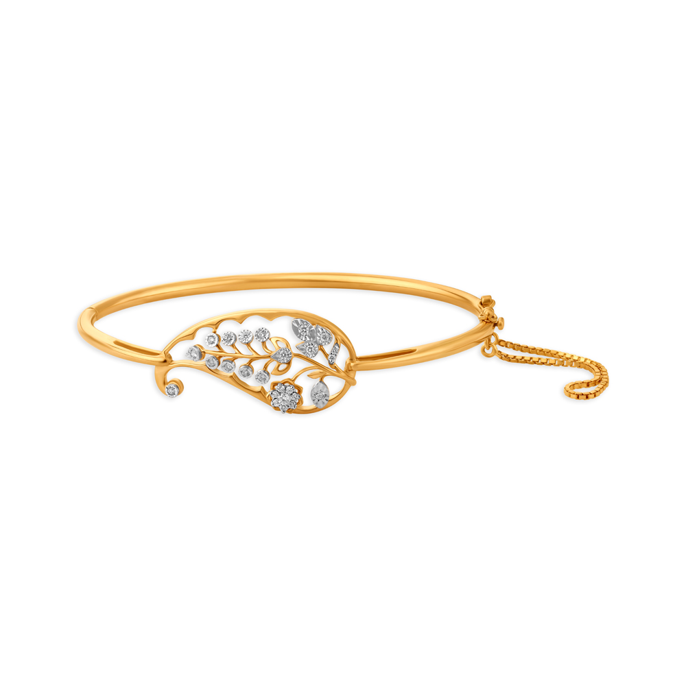Buy Graceful Paisley Gold Bangle at Best Price | Tanishq US