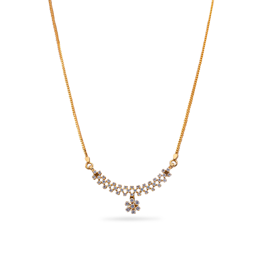 Tanishq Gold Pendant with Chain