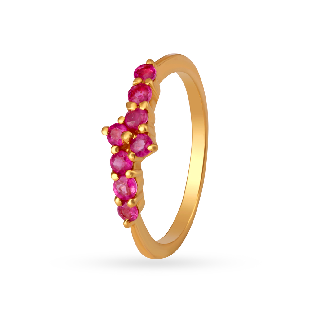Buy Classy Ruby Eternity Ring at Best Price | Tanishq US