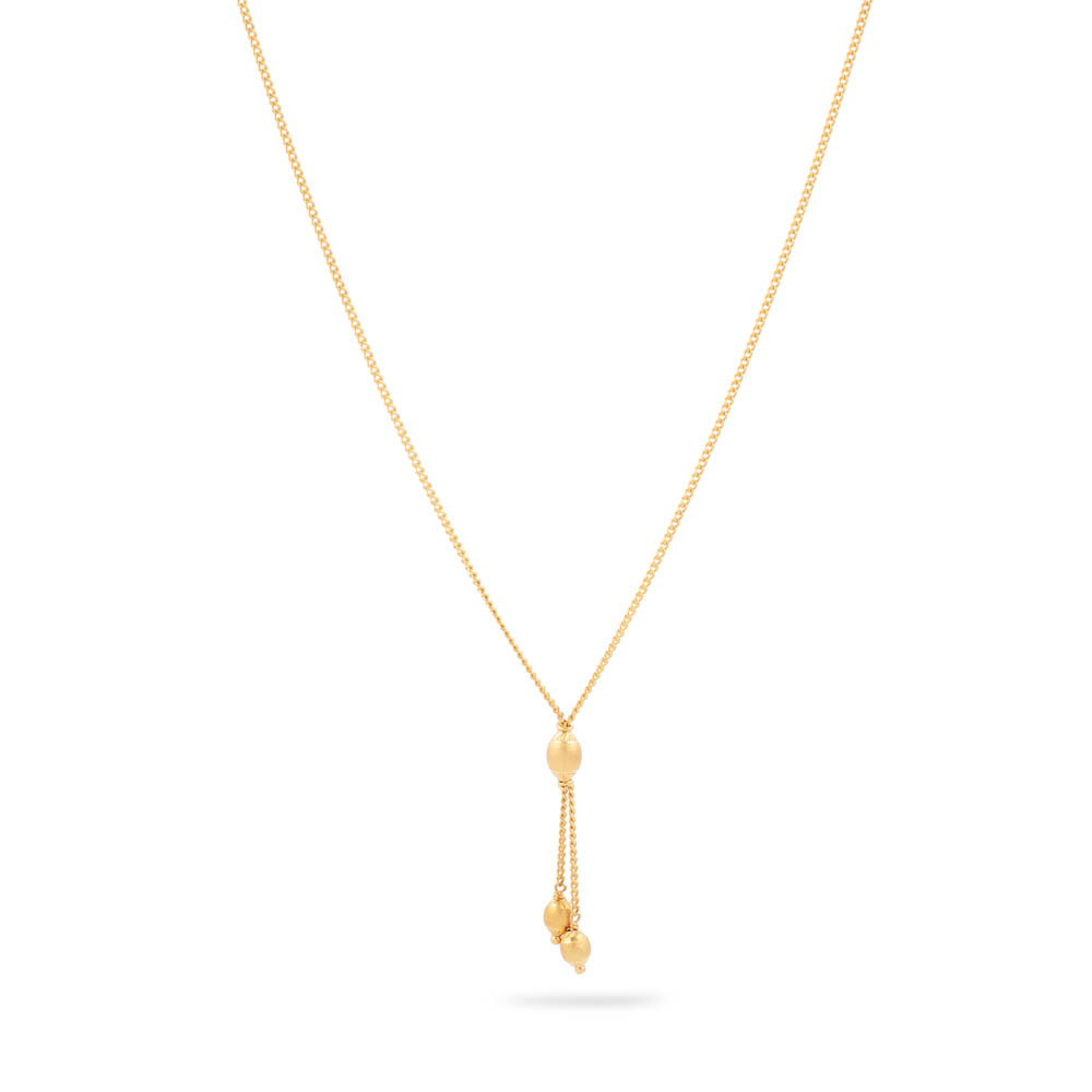 Buy Two-Drop Gleaming Gold Chain at Best Price | Tanishq US