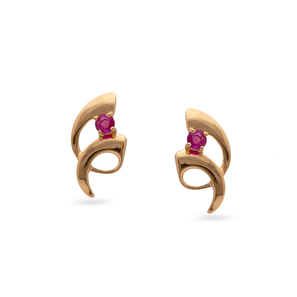 Buy Modern Ruby Earrings at Best Price | Tanishq US