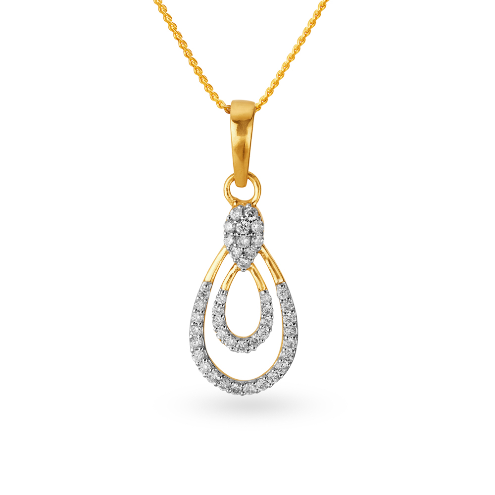 Buy 18 Karat Gold and Diamond Pendant at Best Price | Tanishq US