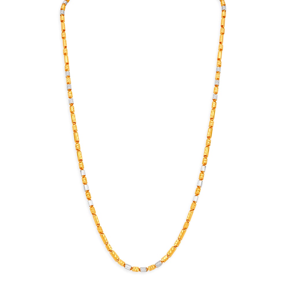 Buy Dual Tone Gold Chain with Capsule Motif For Men at Best Price ...