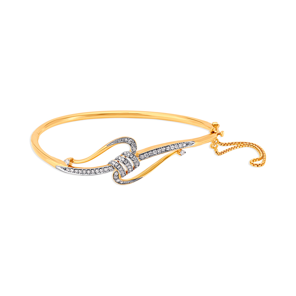 Buy Sophisticated Chic Diamond Bangle at Best Price | Tanishq US