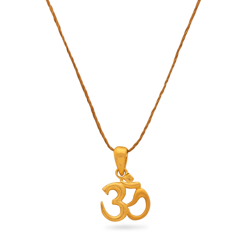Buy Harmonious Devotion Gold Om Pendant at Best Price | Tanishq US