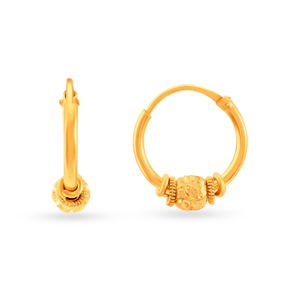 Buy Classic Traditional Gold Hoop Earrings at Best Price Tanishq US