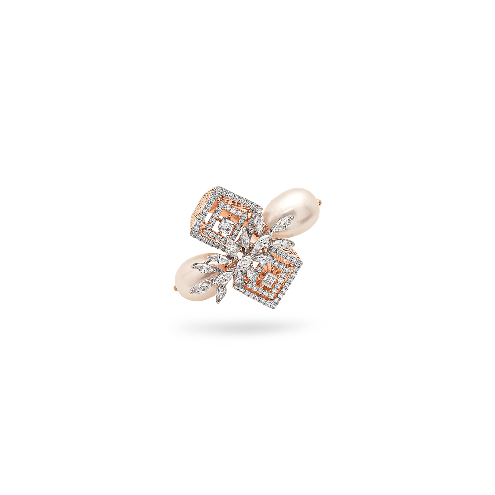 Buy Diamond and Pearl Mirage Ring at Best Price | Tanishq US