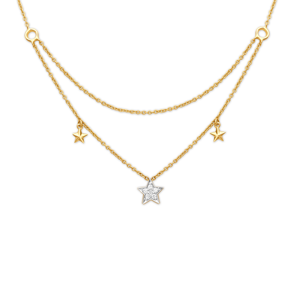 Buy Enthralling Star Pattern Kids Diamond Necklace at Best Price ...