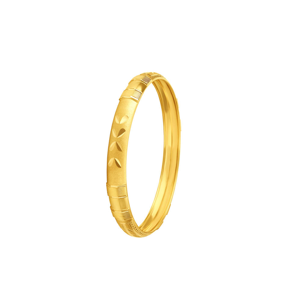 Buy Flatly Carved Gold Bangle at Best Price | Tanishq US