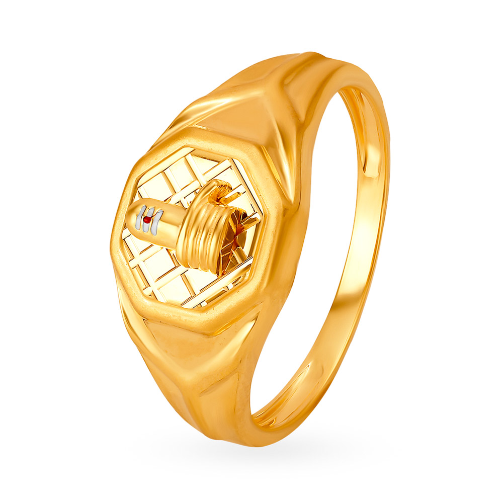 Buy Divine Lord Shiva Lingam Gold Finger Ring for Men at Best Price ...