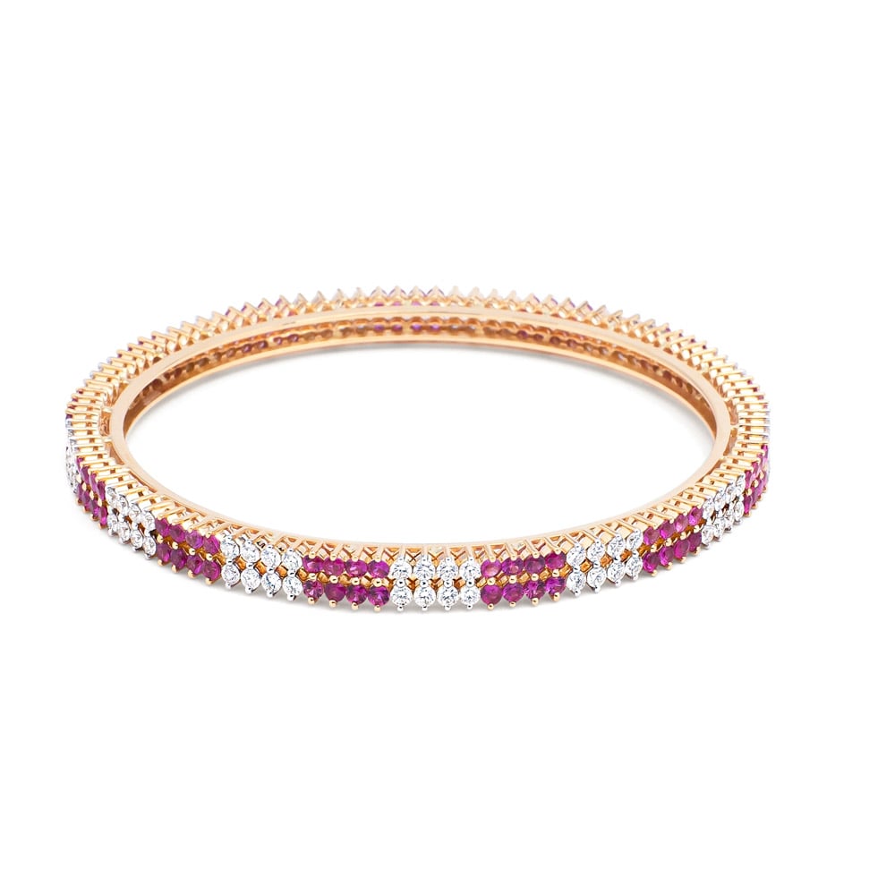 Buy Jewel Waltz Ruby Bangle at Best Price | Tanishq US