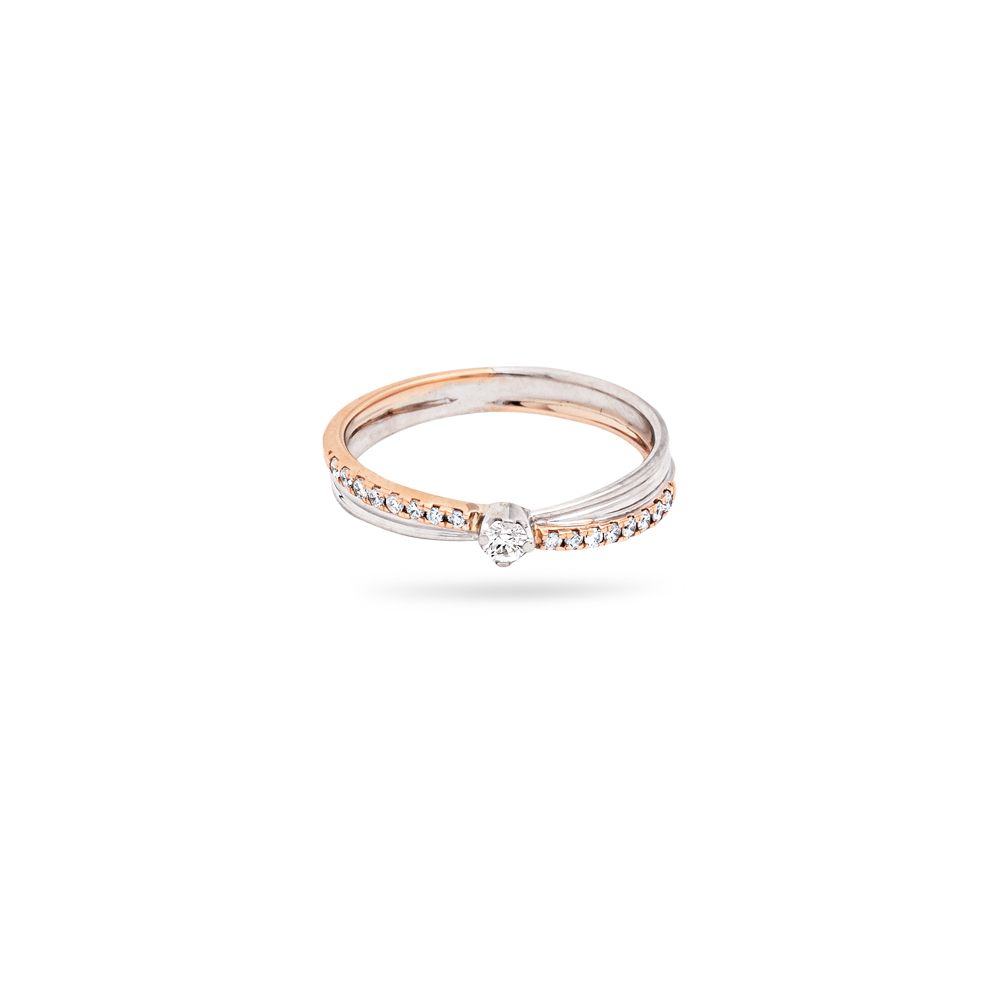 Buy Elegant Gold and Diamond Interlocking Ring at Best Price | Tanishq US