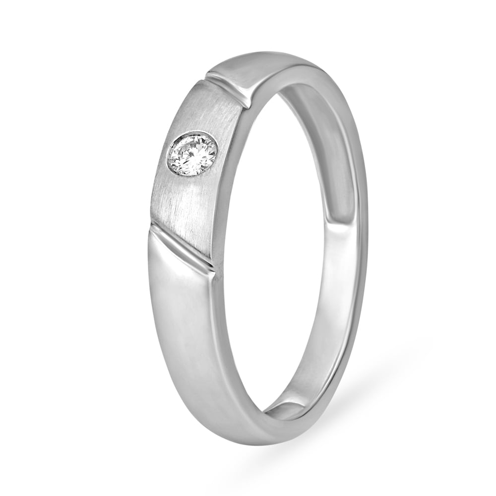 Buy Impressive 950 Platinum Striped Ring at Best Price | Tanishq US