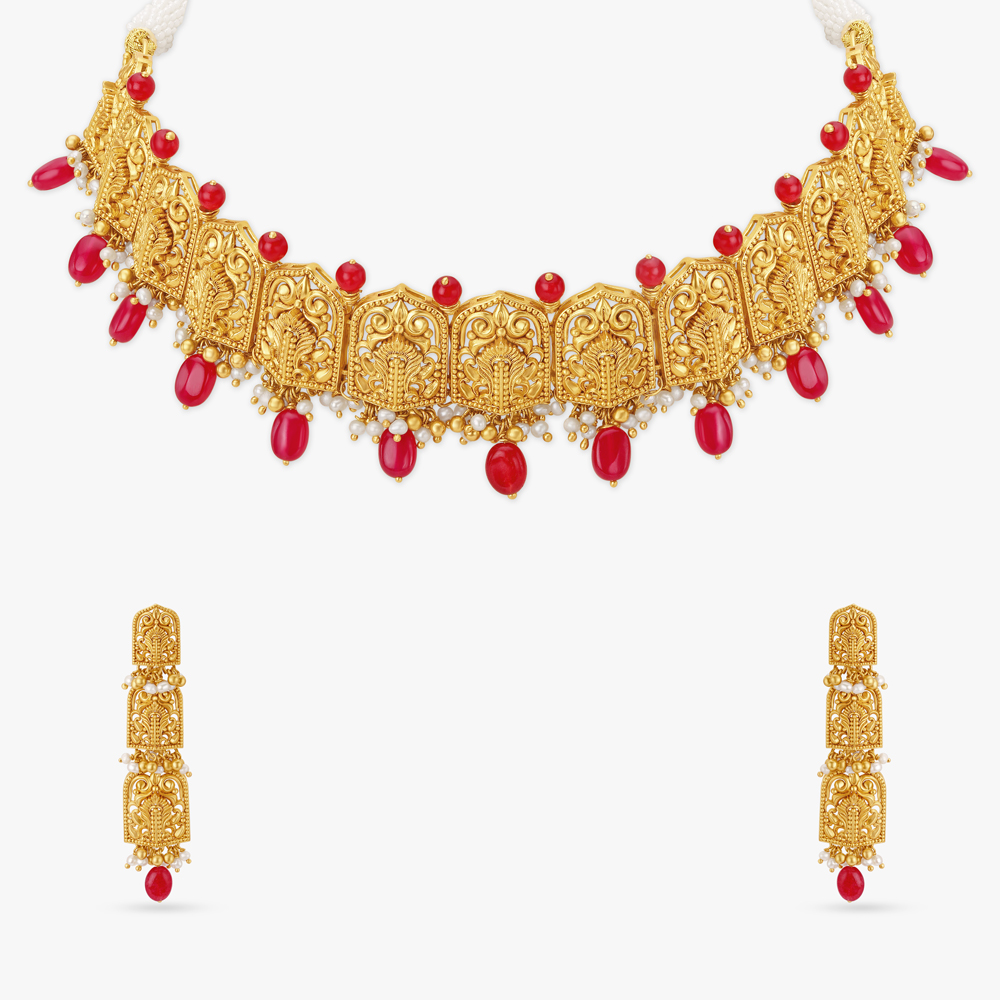 Buy Bhumija Temple Splendor Choker Set at Best Price | Tanishq US