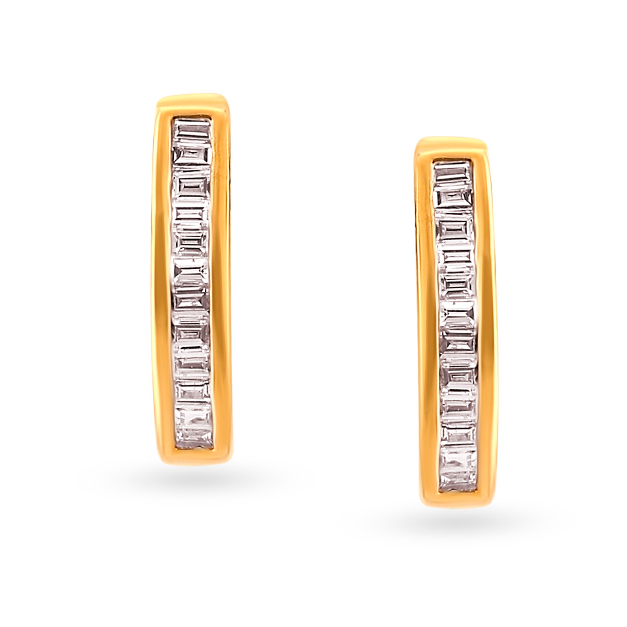 Buy Fancy Sophisticated Gold and Diamond Hoop Earrings at Best Price ...