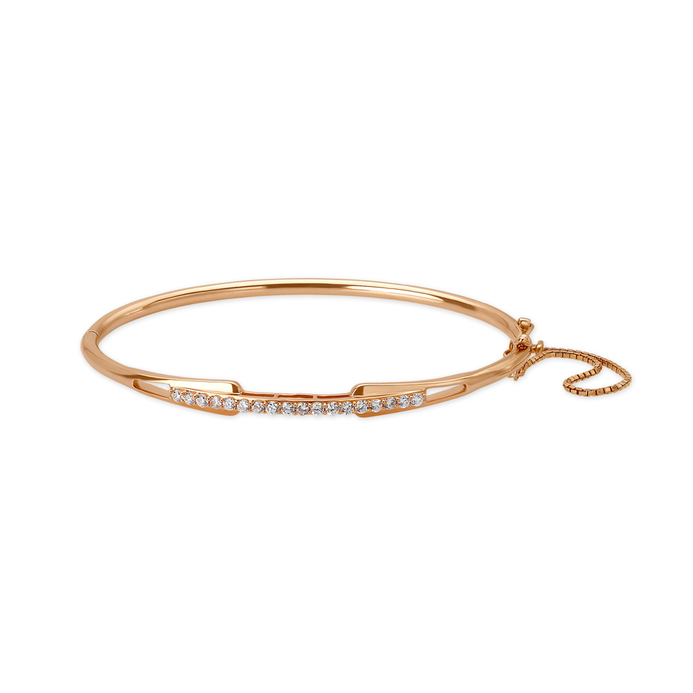 Buy Single Line Sleek Diamond Bangle at Best Price | Tanishq US