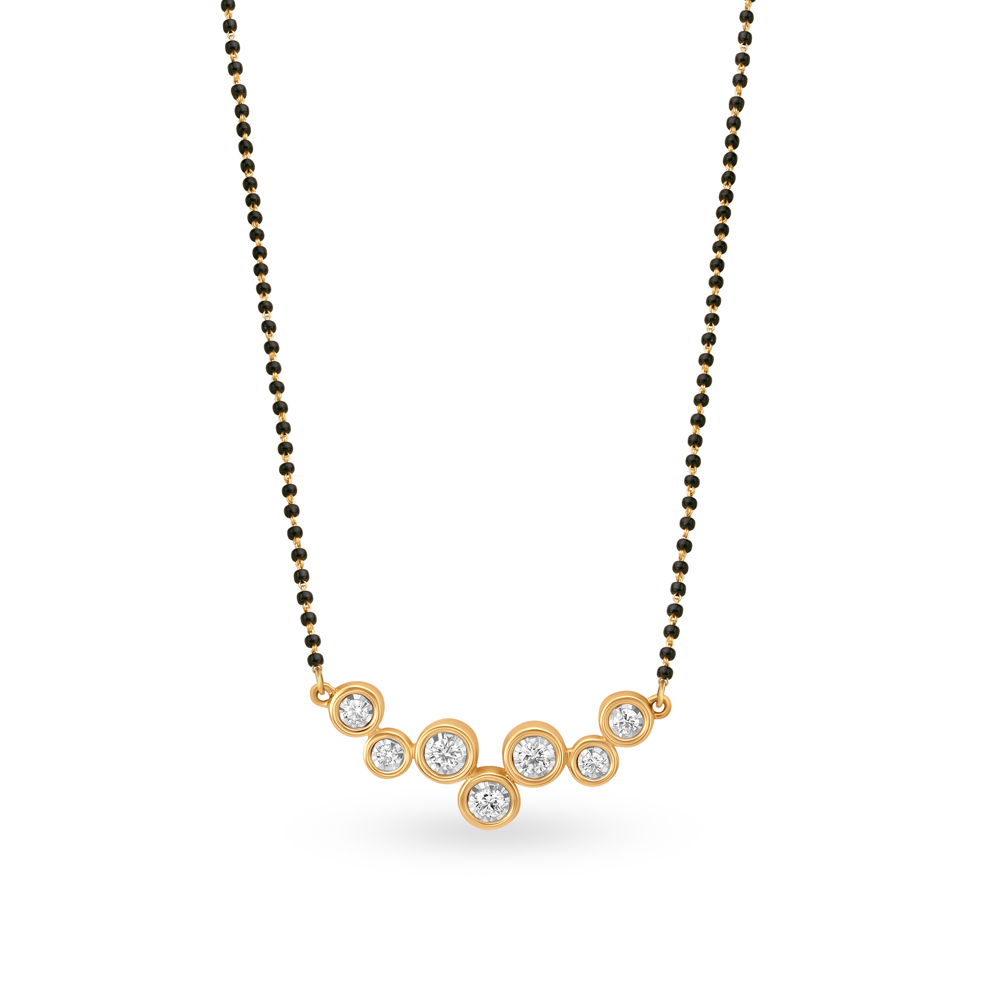Buy Shimmery Simplicity Diamond Mangalsutra at Best Price | Tanishq US