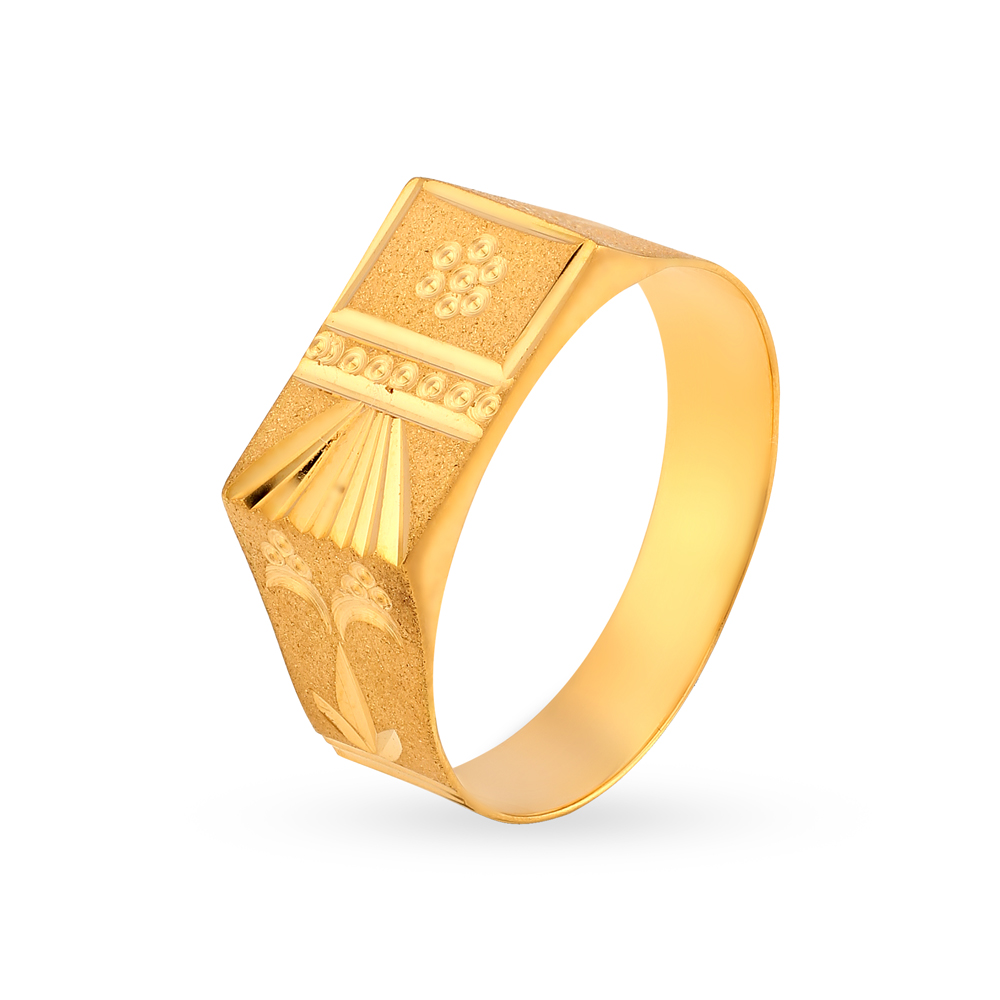 Buy Radiant Sunray Gold Ring at Best Price | Tanishq US