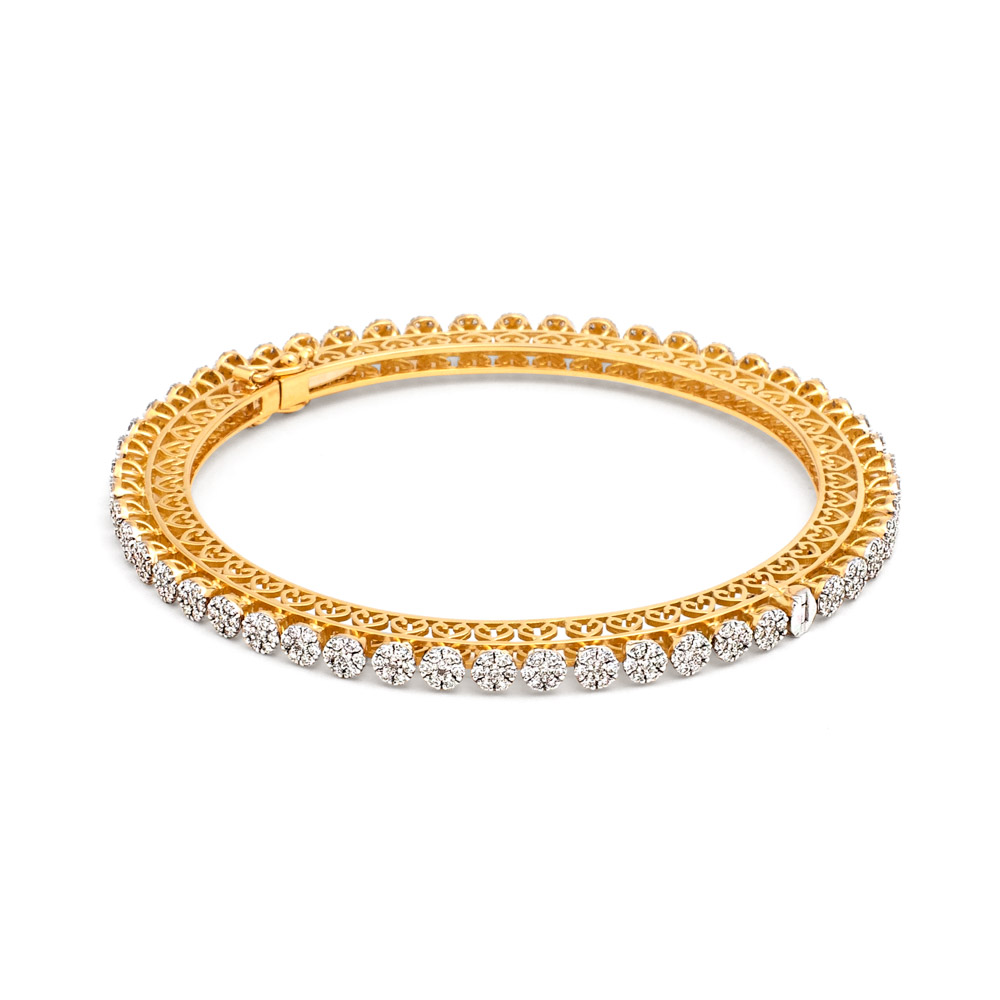 Buy Floral Radiance Tennis Bangle at Best Price | Tanishq US