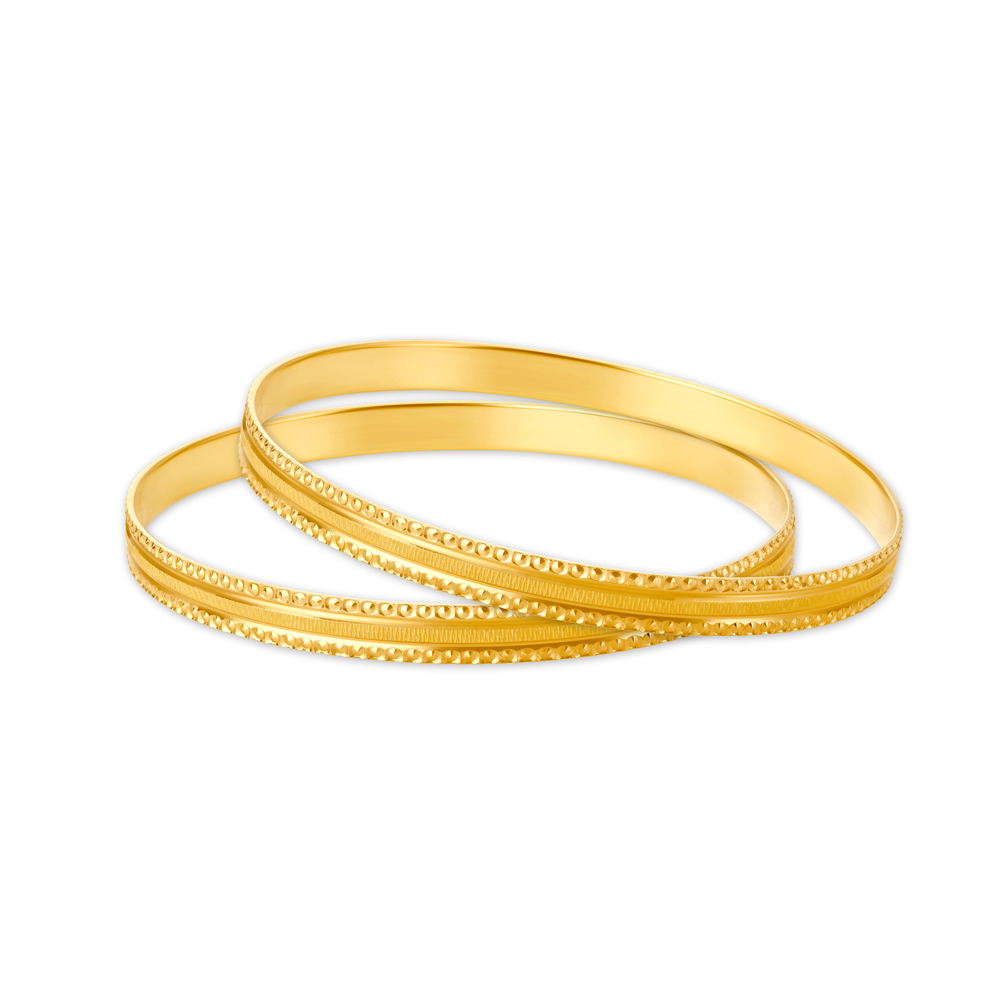 Buy Timeless Concentric Gold Bangles at Best Price | Tanishq US