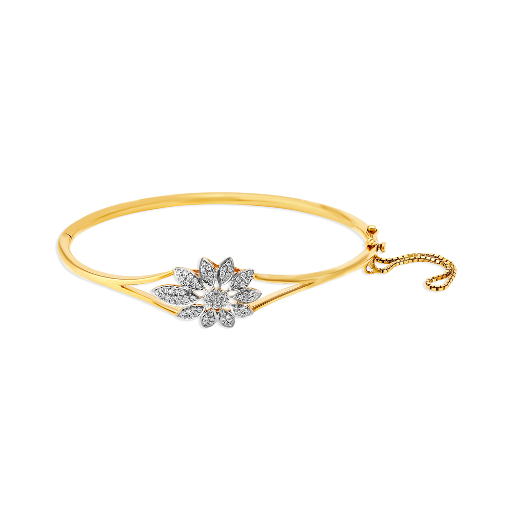 Buy Graceful Floral Diamond Bangle at Best Price | Tanishq US