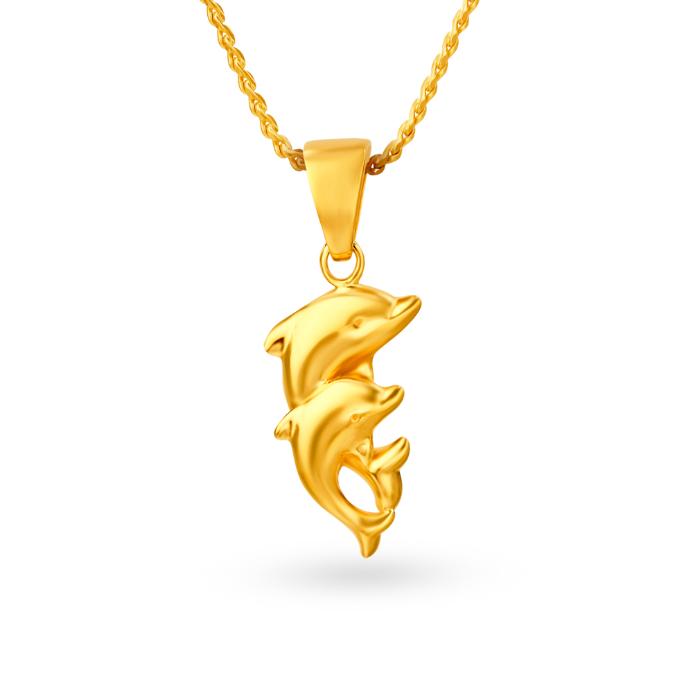 Buy Eccentric Gold Dolphin Pendant for Kids at Best Price | Tanishq US