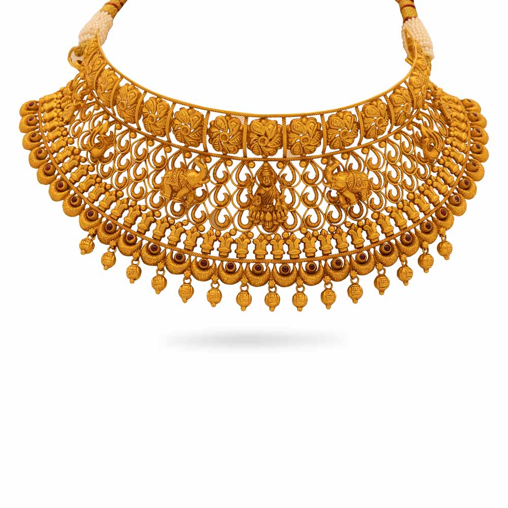 Buy Gilded Goddess Gold Necklace at Best Price | Tanishq US