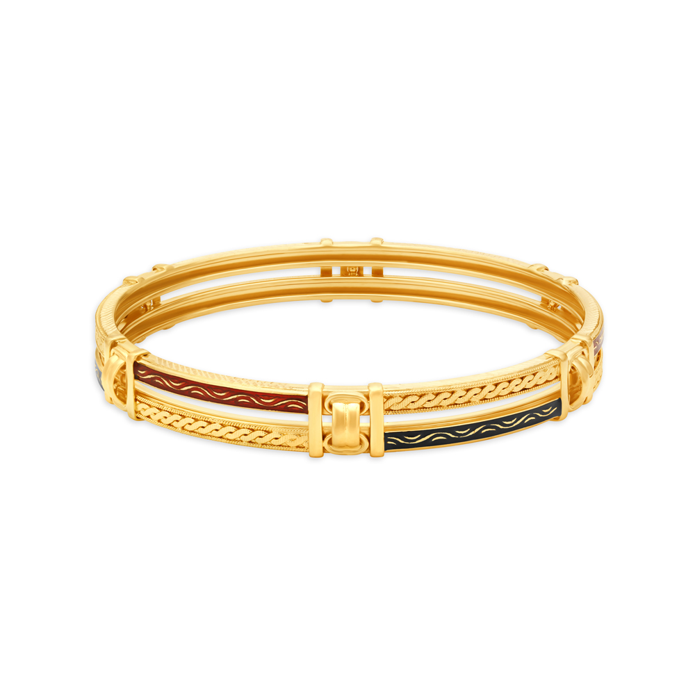 Buy Eclectic Gold Bangle at Best Price | Tanishq US