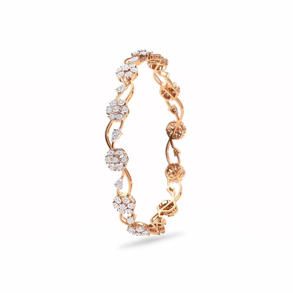 Buy Bloom of Diamonds Bangle at Best Price | Tanishq US