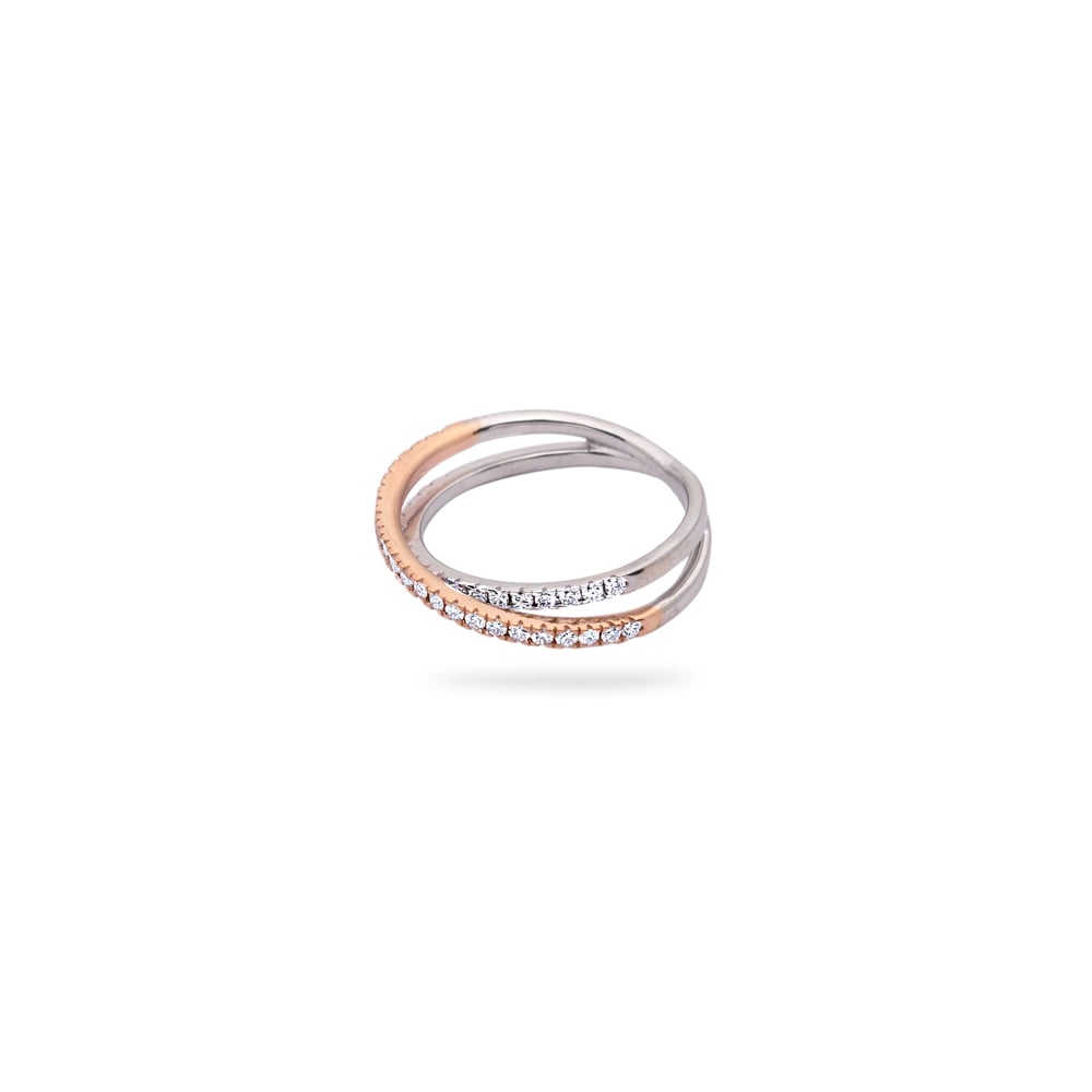 Buy Dual Tone Diamond Infinity Ring at Best Price | Tanishq US
