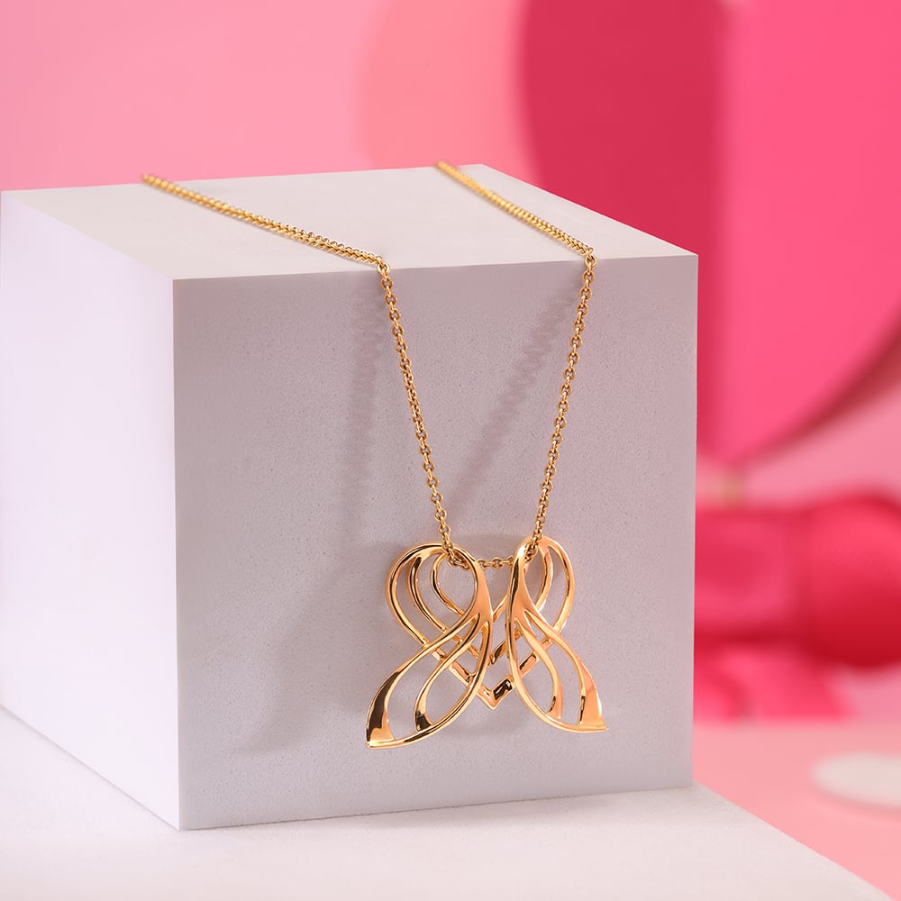 Buy Butterfly Symphony Cupid Edit 18KT Gold Pendant at Best Price ...
