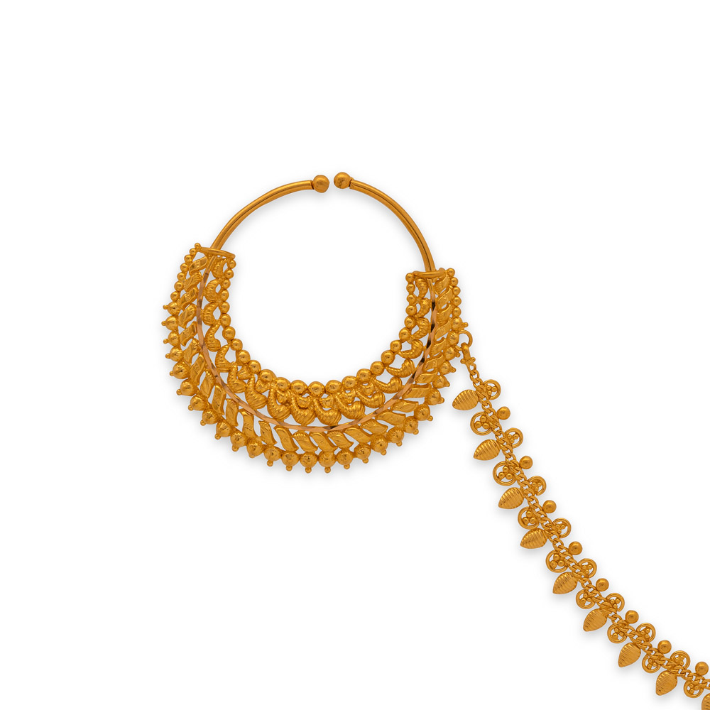 Buy Graceful Gold Drizzle Nose Pin at Best Price | Tanishq US