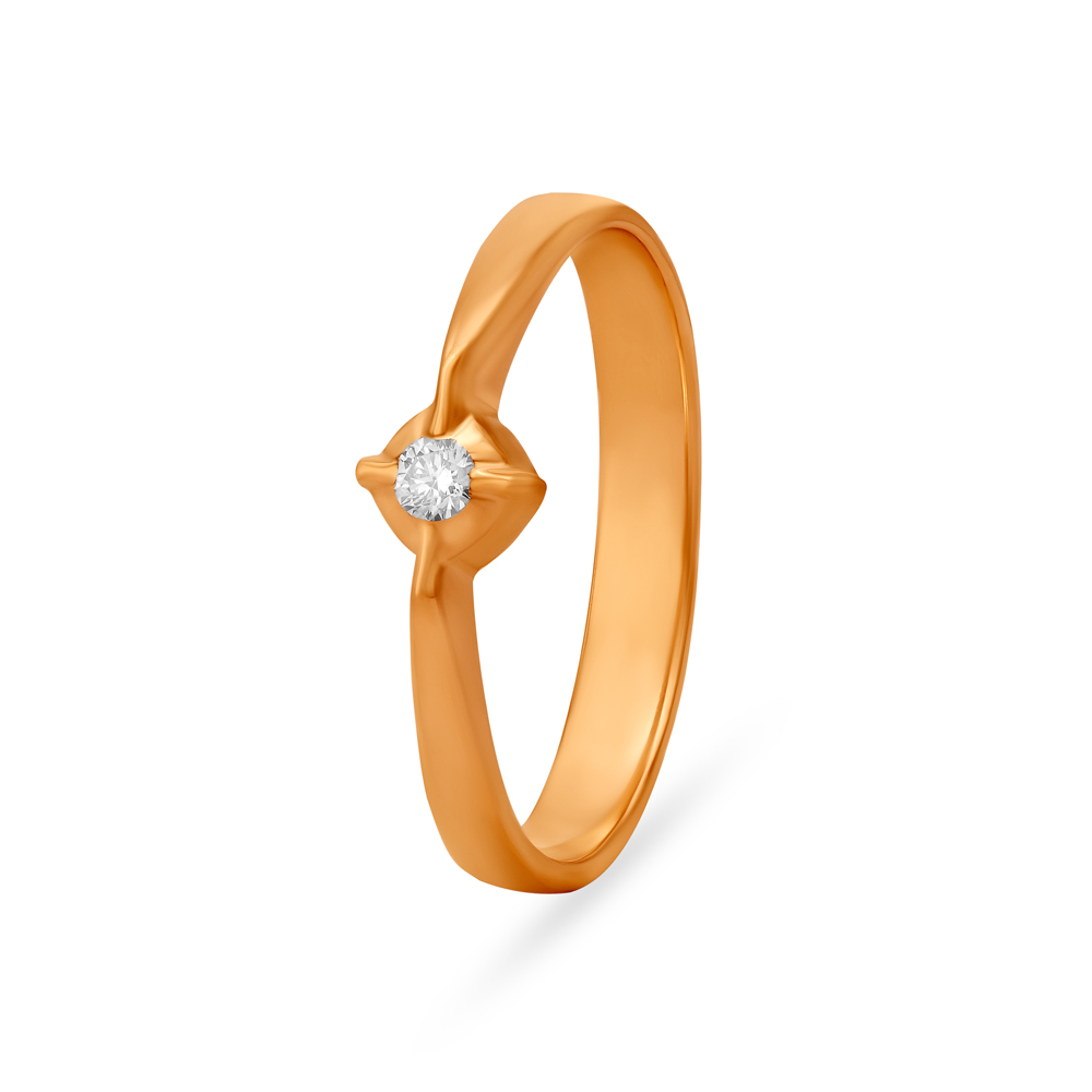 Buy Contemporary Single Stone Studded Diamond Finger Ring at Best Price ...