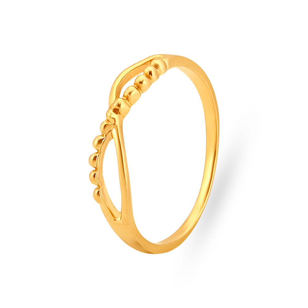 Buy Entrancing Yellow Gold Bead Finger Ring at Best Price | Tanishq US