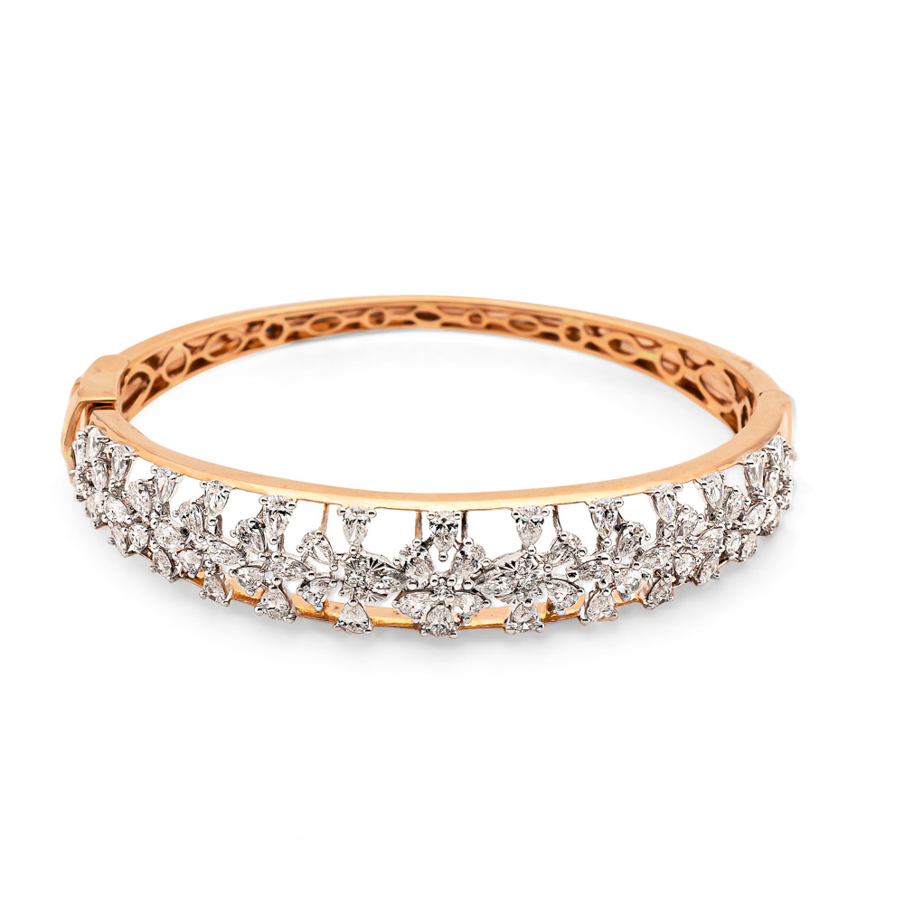 Buy Radiant Diamond and Rose Gold Bangle at Best Price | Tanishq US