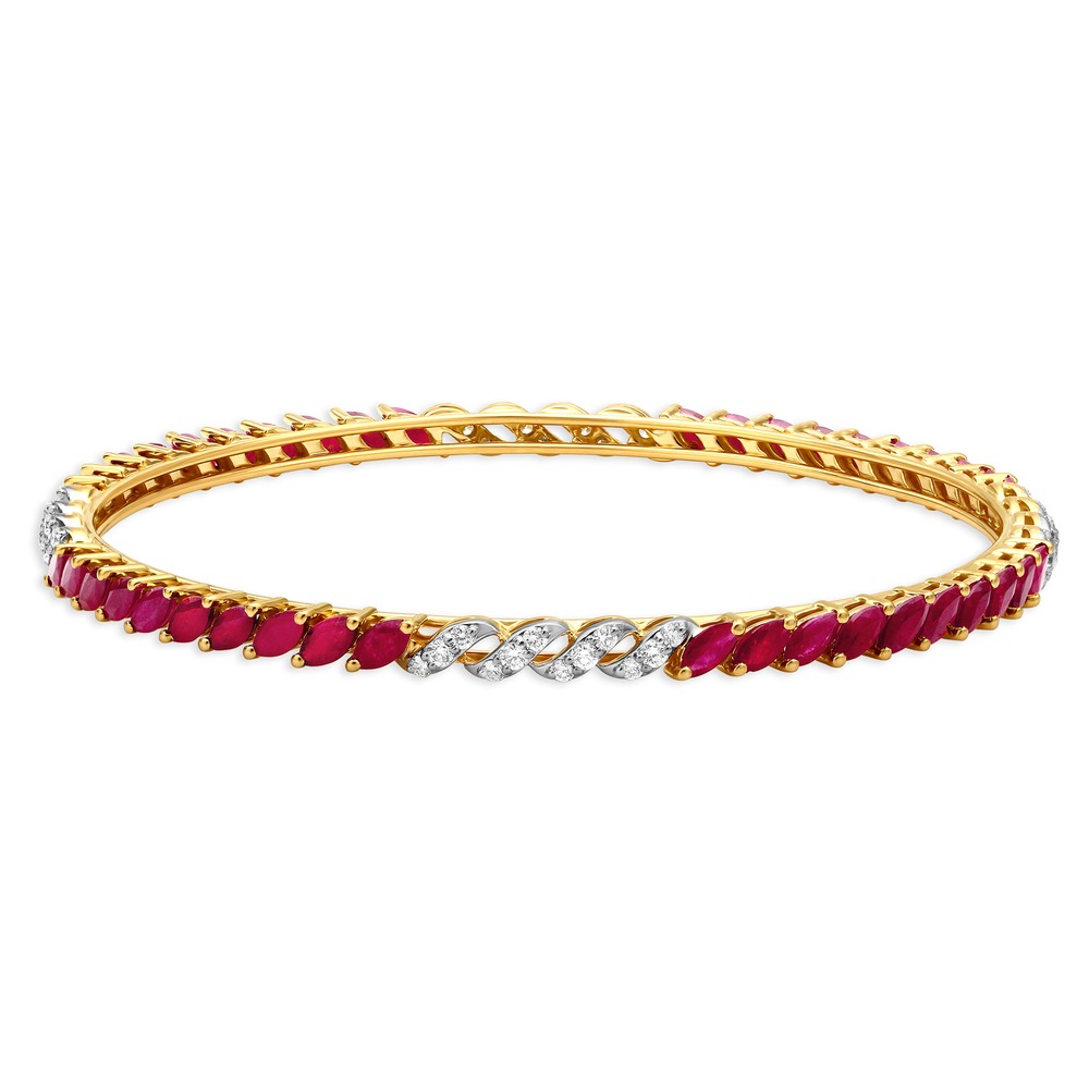 Buy 18 Karat Gold Studded Bangle at Best Price | Tanishq US
