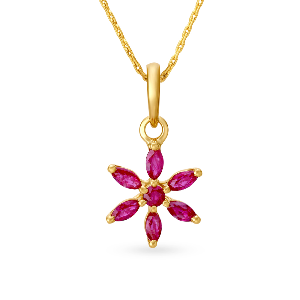 Ruby pendant tanishq store