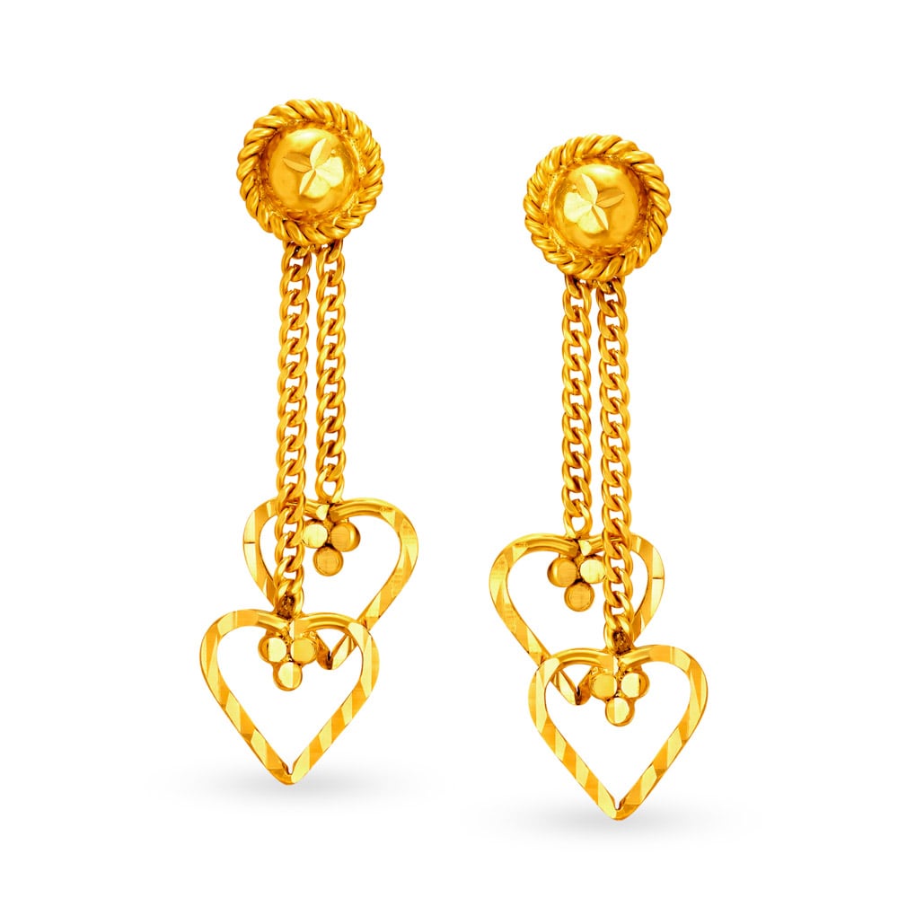 Buy Flamboyant 22 Karat Yellow Gold Leaf Drops at Best Price | Tanishq US
