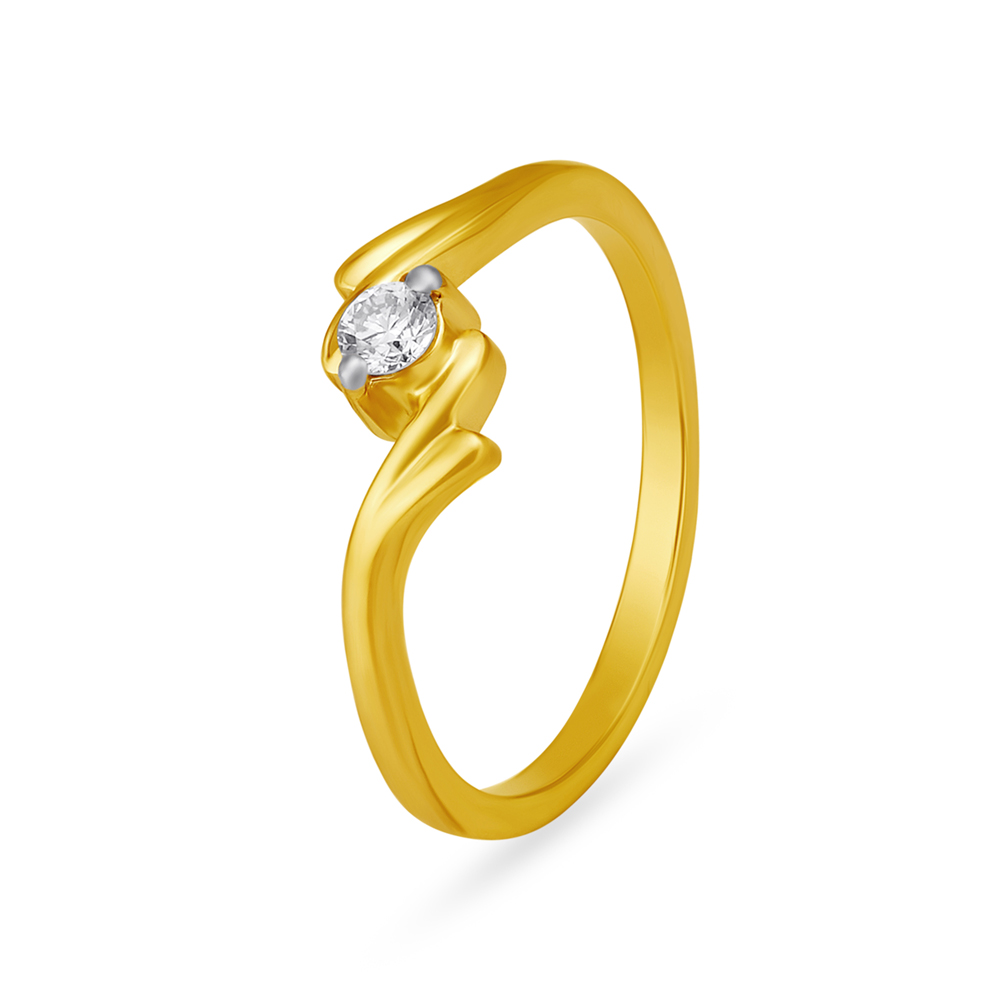 Buy Elegant Single Stone Contemporary Diamond Finger Ring at Best Price | Tanishq US