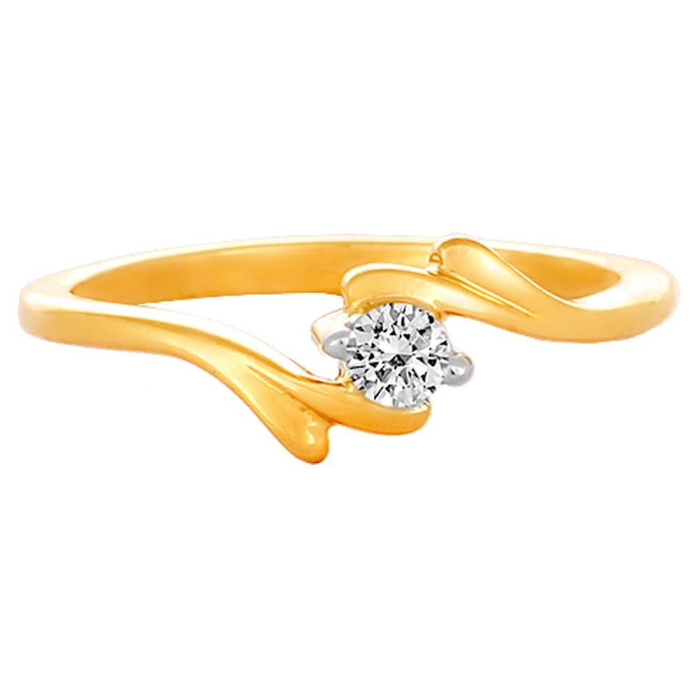 Buy Elegant Single Stone Contemporary Diamond Finger Ring at Best Price ...